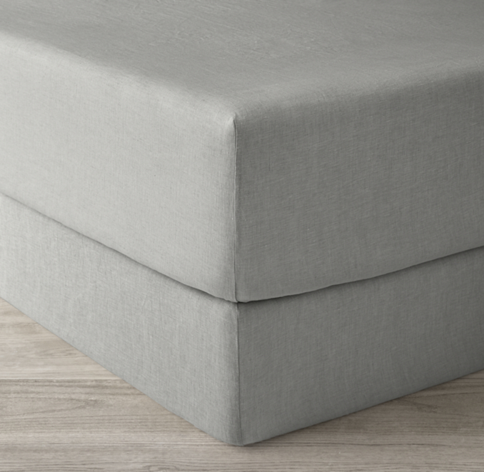 Italian Heritage Washed Linen Box-Spring Cover