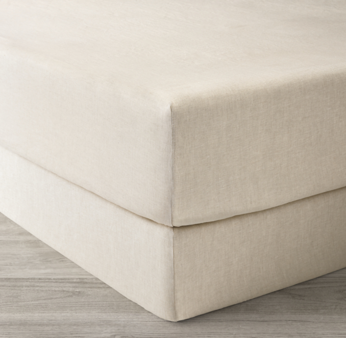 Italian Heritage Washed Linen Box-Spring Cover