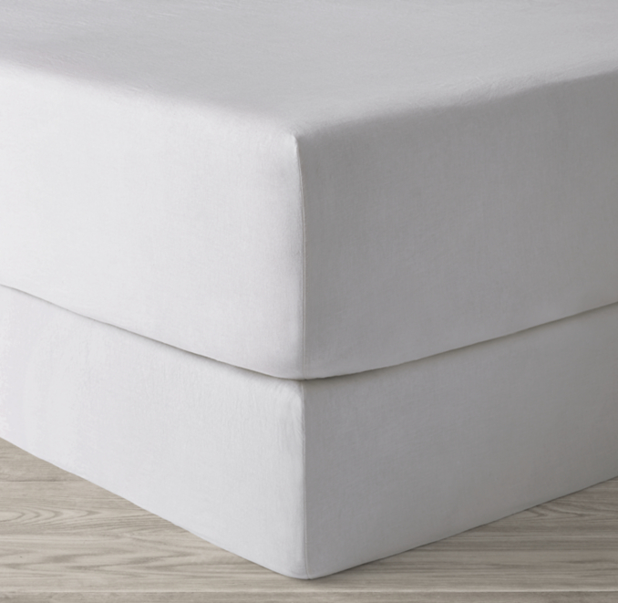 Italian Heritage Washed Linen Box-Spring Cover