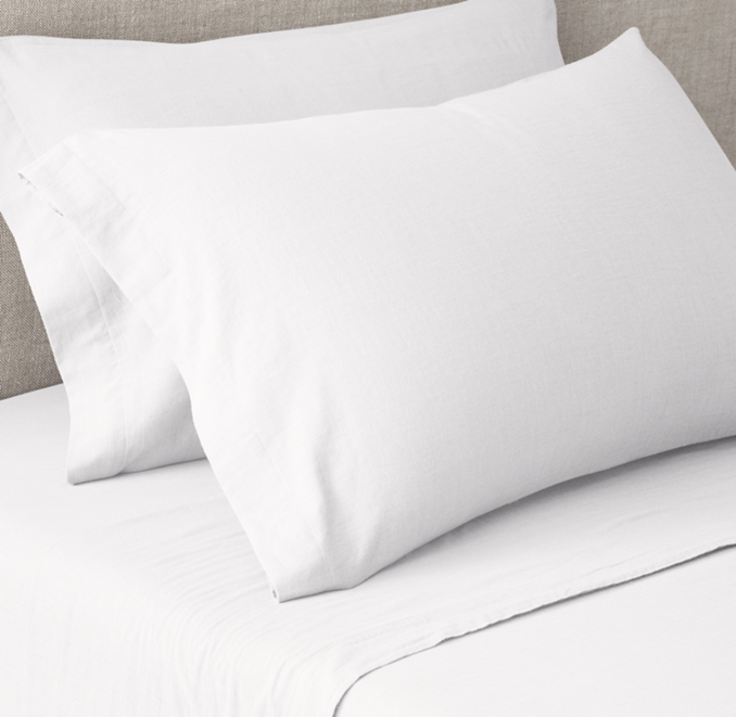 Italian Garment-Dyed Cotton Gauze Sheet Set | RH