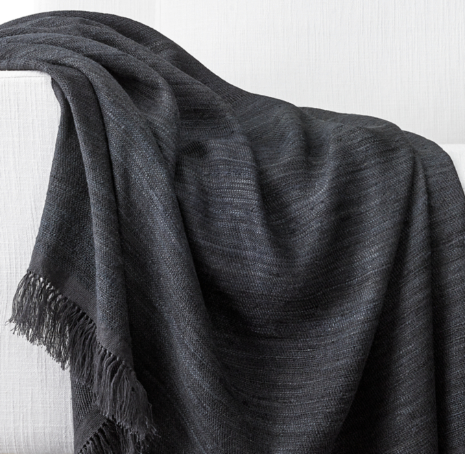 Seta Raw Silk Throw | RH