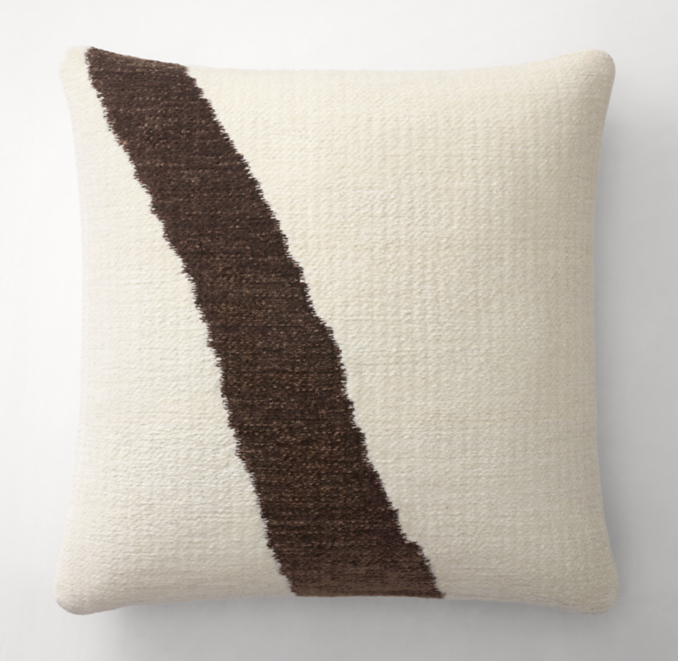 Abstract Chenille Diagonal Pillow Cover - Square