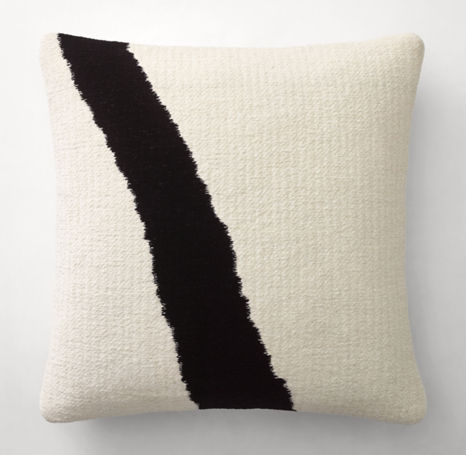 Abstract Chenille Diagonal Pillow Cover - Square