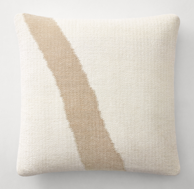 Abstract Chenille Diagonal Pillow Cover - Square