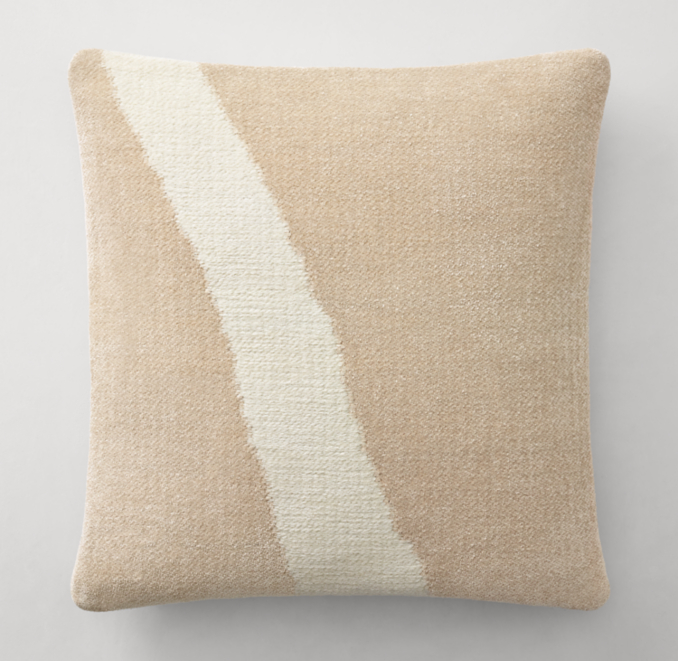 Abstract Chenille Diagonal Pillow Cover - Square