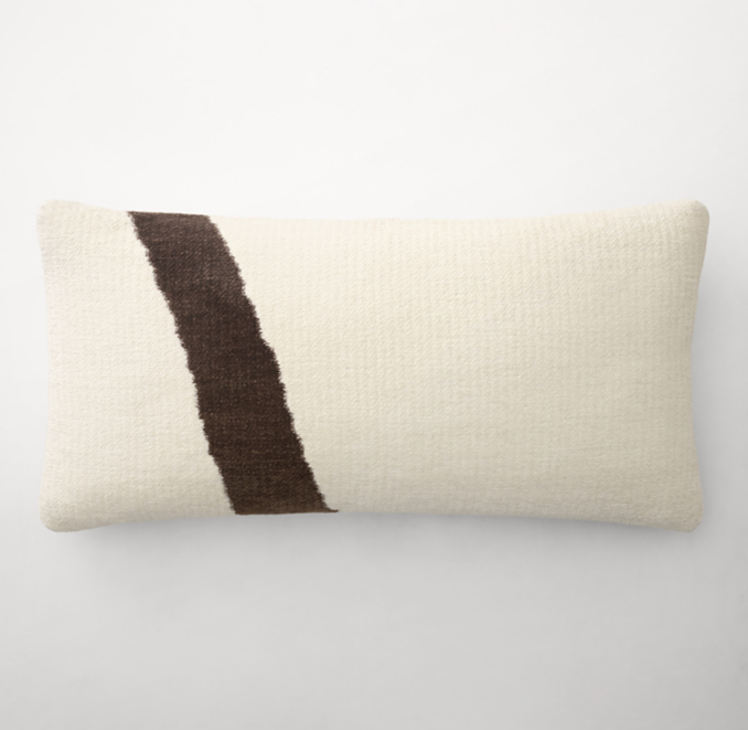 Abstract Chenille Diagonal Pillow Cover - Lumbar