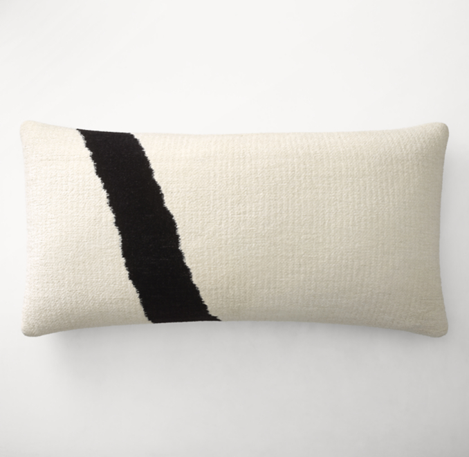 Abstract Chenille Diagonal Pillow Cover - Lumbar