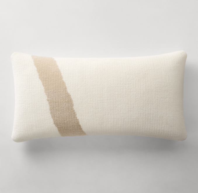 Abstract Chenille Diagonal Pillow Cover - Lumbar