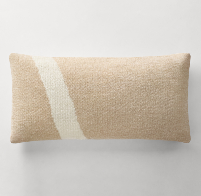 Abstract Chenille Diagonal Pillow Cover - Lumbar