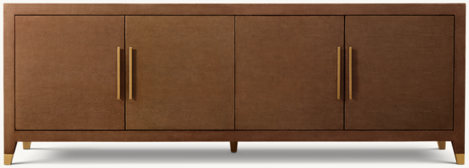 Graydon Shagreen 4-Door Media Console
