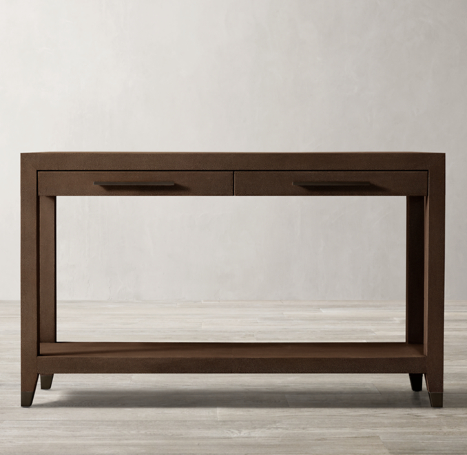 Graydon Shagreen 2-Drawer Console Table