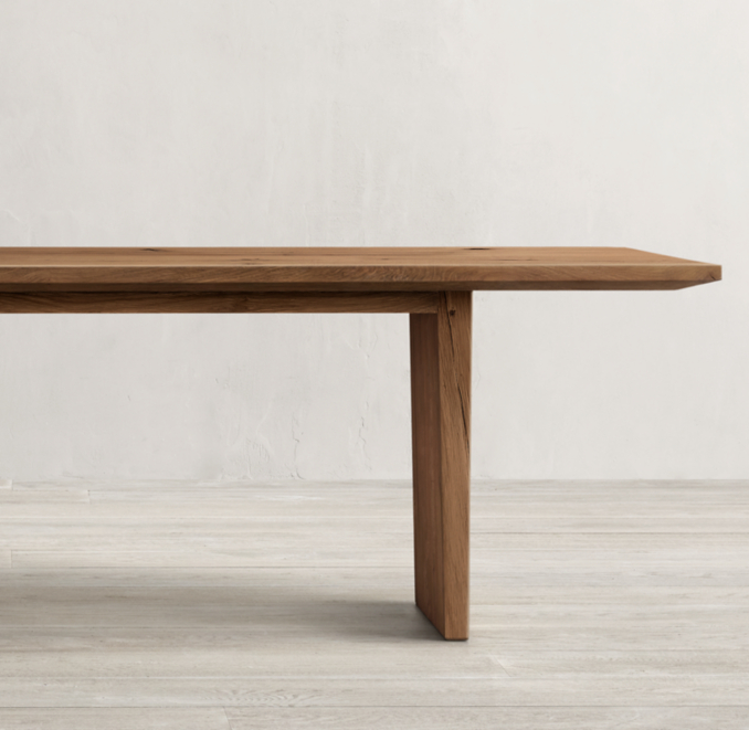 Wyeth Oak Floating Rectangular Extension Dining Table