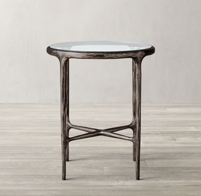 Thaddeus Glass Round Side Table