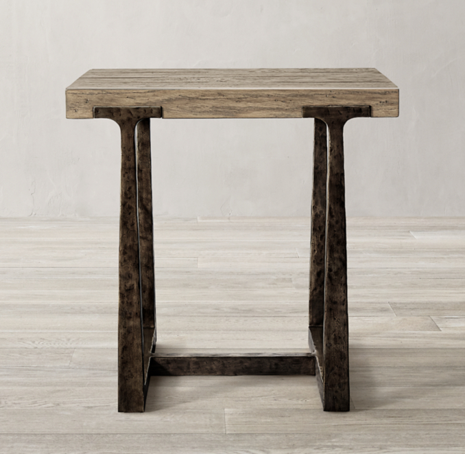 T-Brace Rectangular Side Table