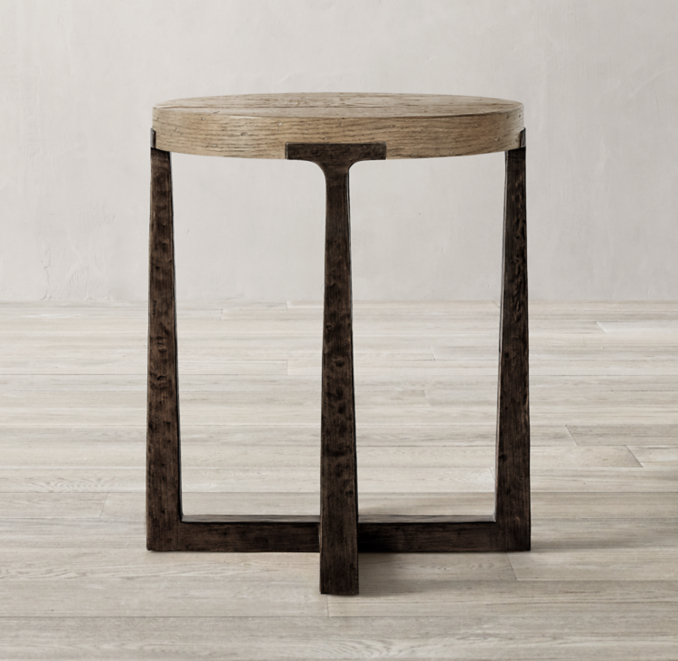 T-Brace Round Side Table