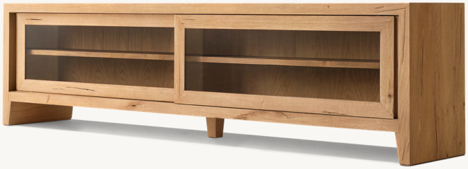 Wyeth Oak Glass Media Console