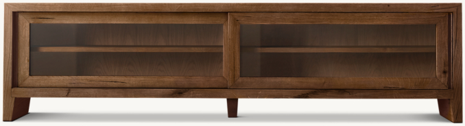 Wyeth Oak Glass Media Collection | RH