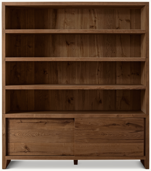 Wyeth Oak Open Sideboard Hutch