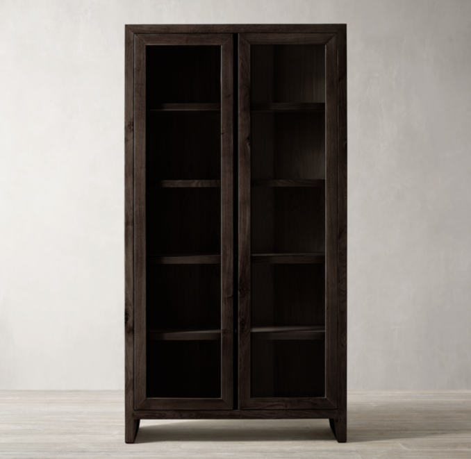 Wyeth Oak Glass Cabinet