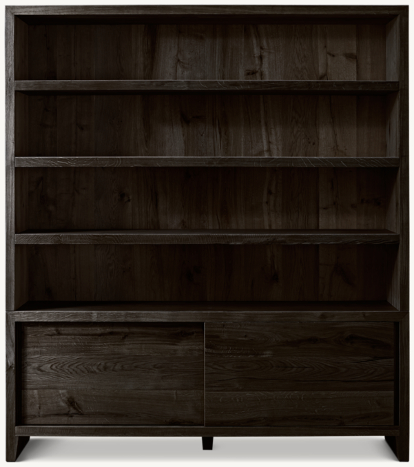 Wyeth Oak Open Sideboard Hutch