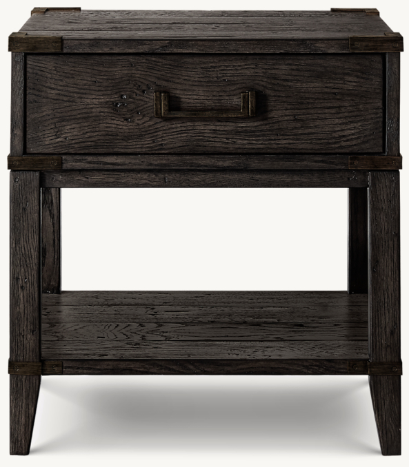 Cayden Campaign Square Side Table | RH