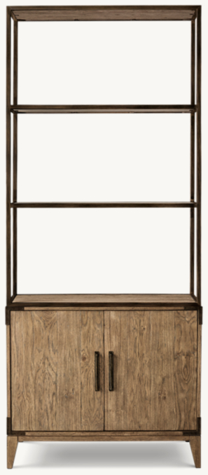 Cayden Campaign Double-Door Open Sideboard & Hutch | RH