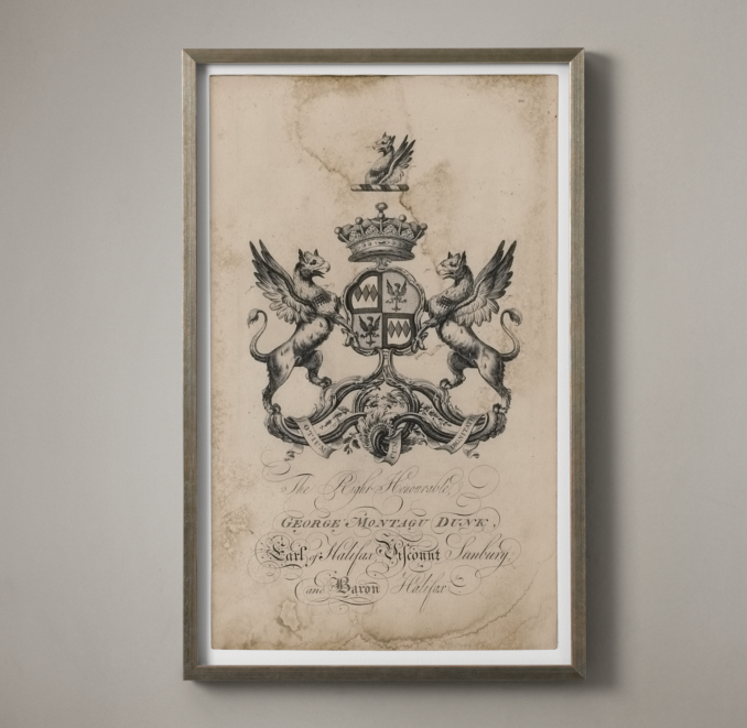 18th C. English Armorial Engraving - 04