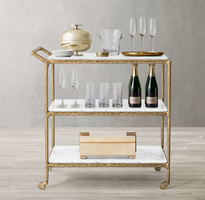 Thaddeus Marble Bar Cart