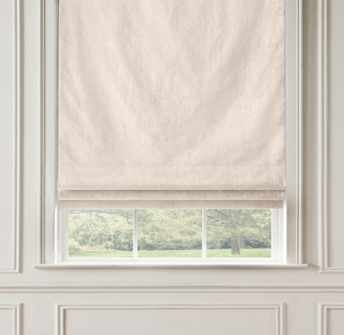 Italian Striated Velvet Flat Roman Shade