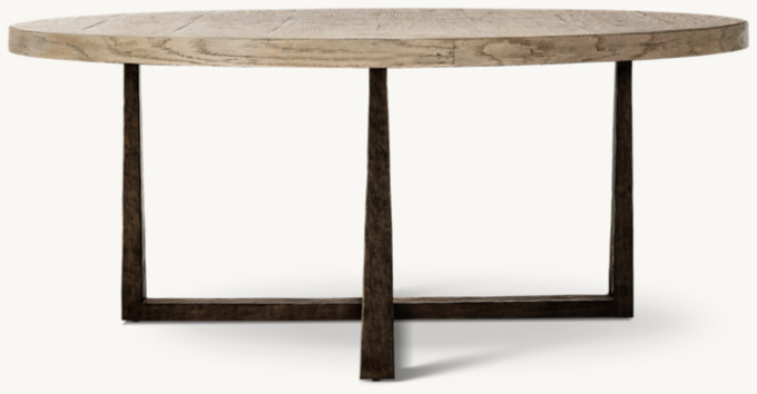 T Brace Round Dining Table RH