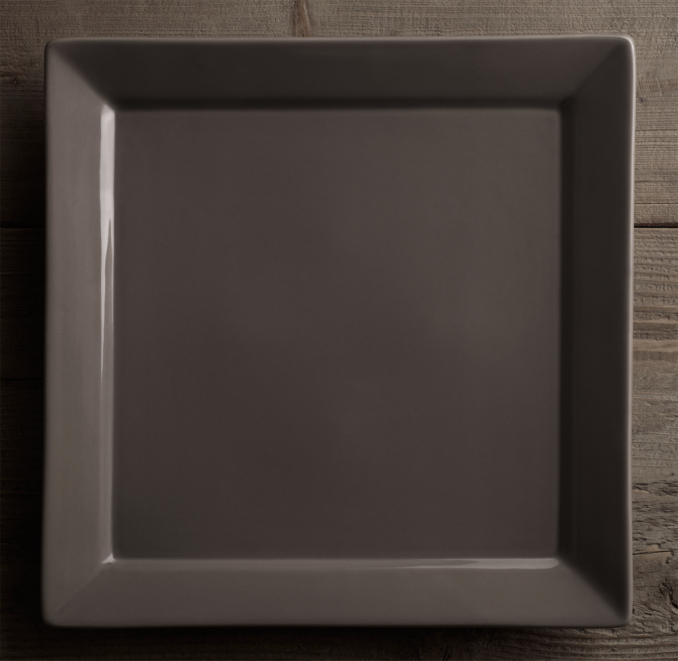 Chinese Porcelain Square-Rimmed Grand Dinner Plate (Set of 4) | RH