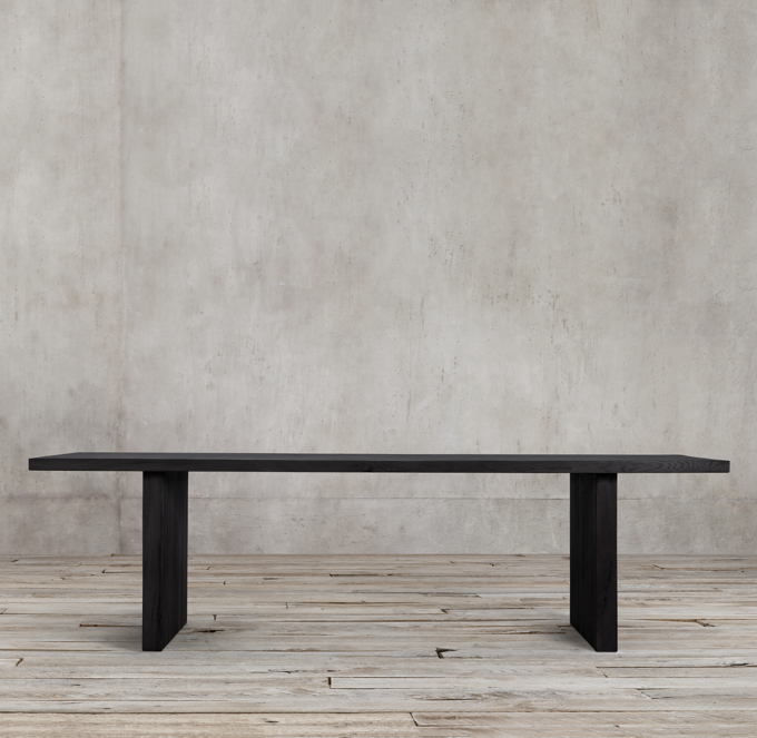 Reclaimed Russian Oak Plank Rectangular Dining Table RH