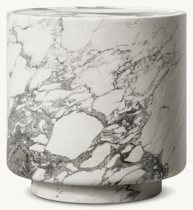 Vitolo Carved Round Side Table