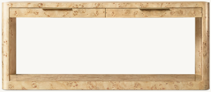 Bardot Burl Console Table With Drawers | RH Baby & Child