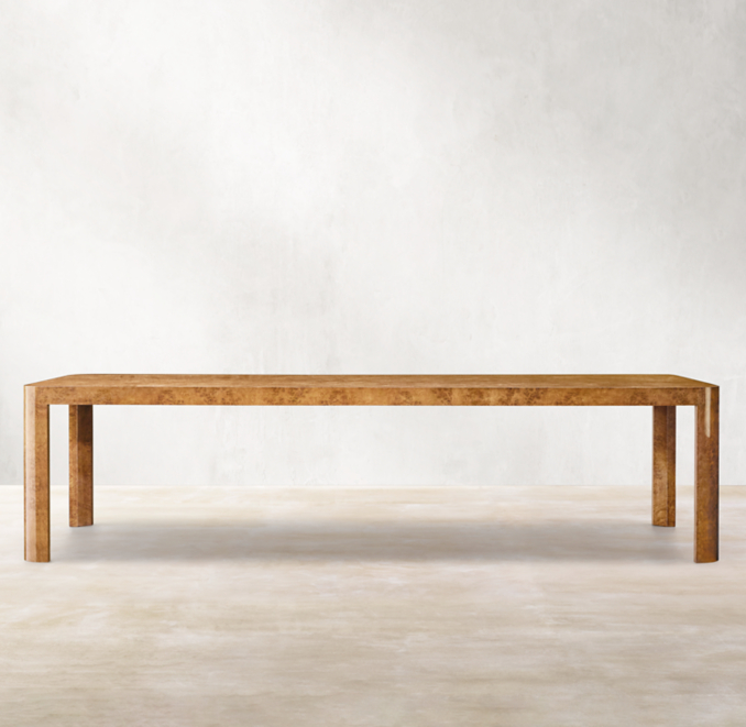 Bardot Burl Rectangular Dining Table