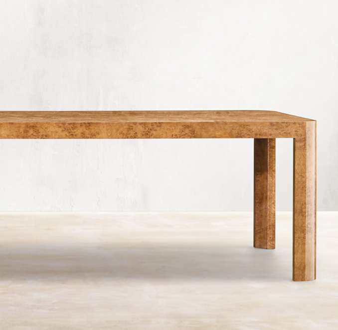 Bardot Burl Rectangular Dining Table