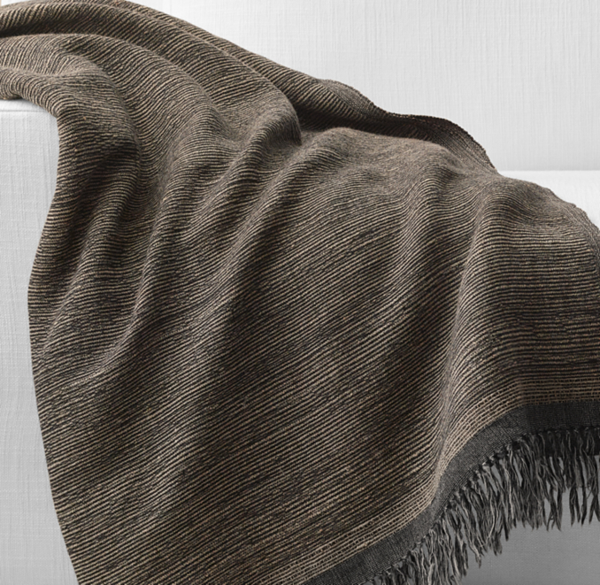 Naya Handwoven Ribbed Stripe Throw