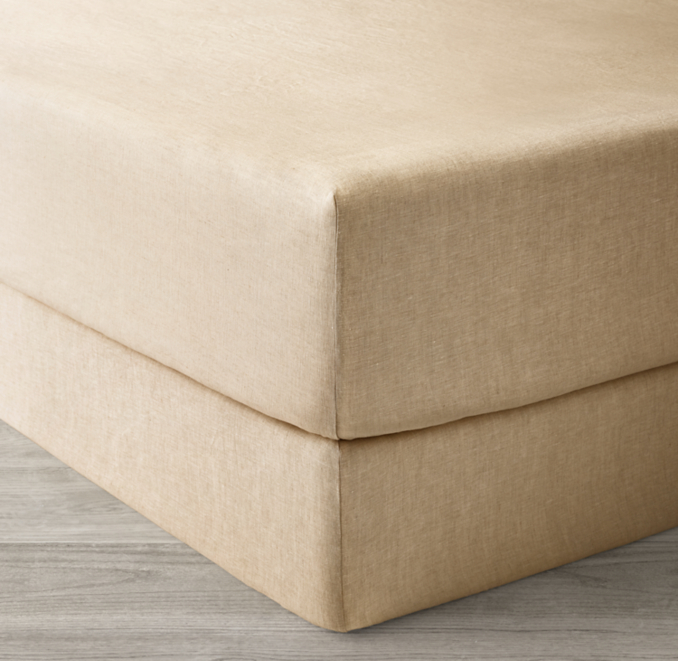 Italian Heritage Washed Linen Box-Spring Cover