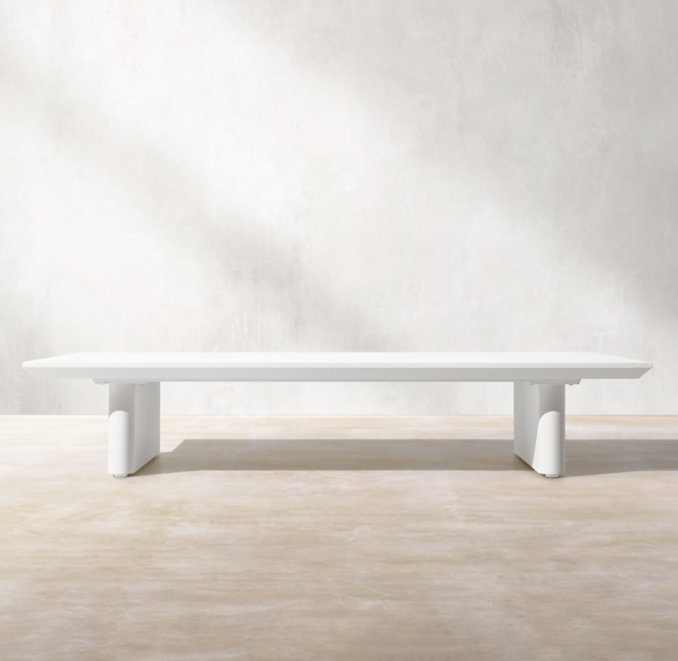 Balmain Aluminum Rectangular Coffee Table