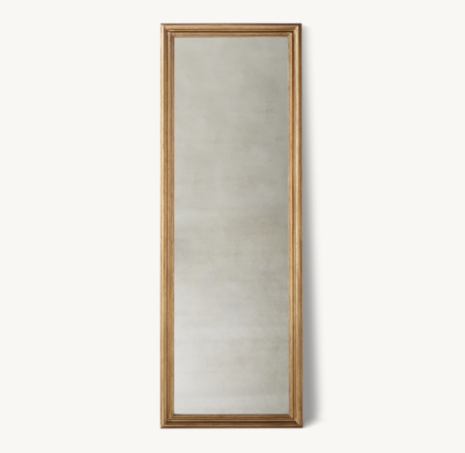 Baroque Gilt Antiqued Glass Floor Mirror | RH
