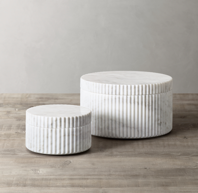 Fluted Marble Box
