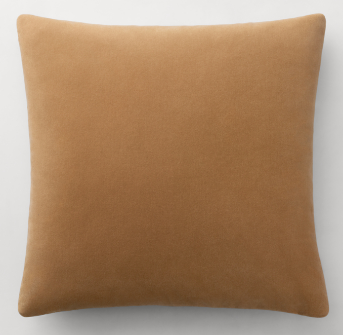 Italian Merino Wool Velvet Wrapped Pillow Cover - Square