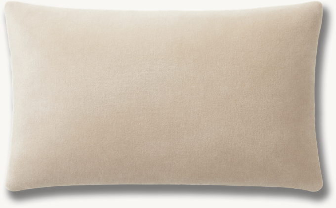 Italian Merino Wool Velvet Wrapped Pillow Cover - Lumbar