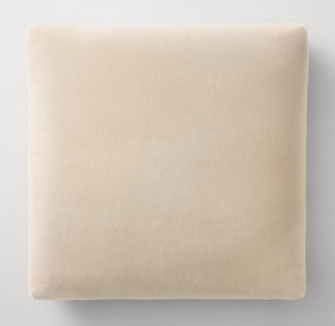 Italian Merino Wool Velvet Tucked Corner Pillow Cover - Square