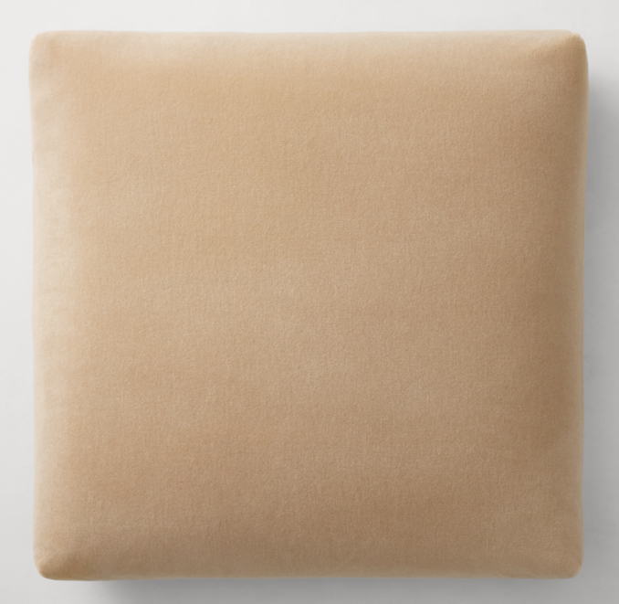 Italian Merino Wool Velvet Tucked Corner Pillow Cover - Square