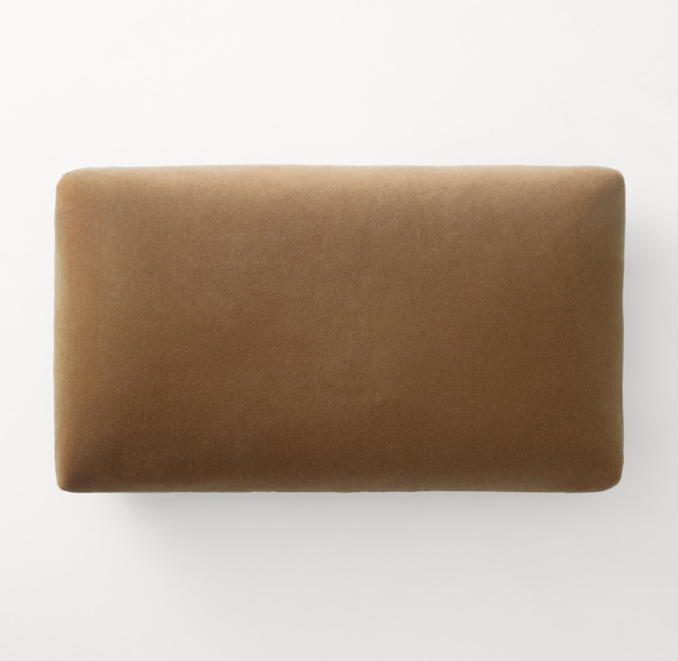 Italian Merino Wool Velvet Tucked Corner Pillow Cover - Lumbar