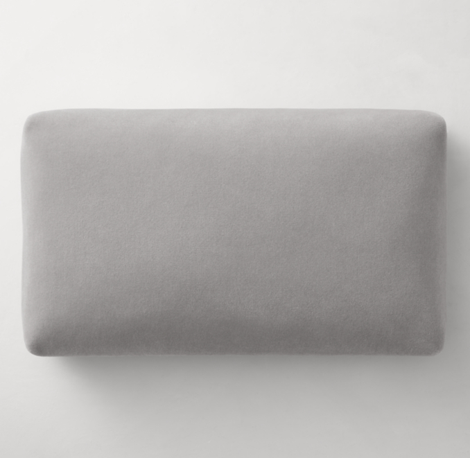 Italian Merino Wool Velvet Tucked Corner Pillow Cover - Lumbar