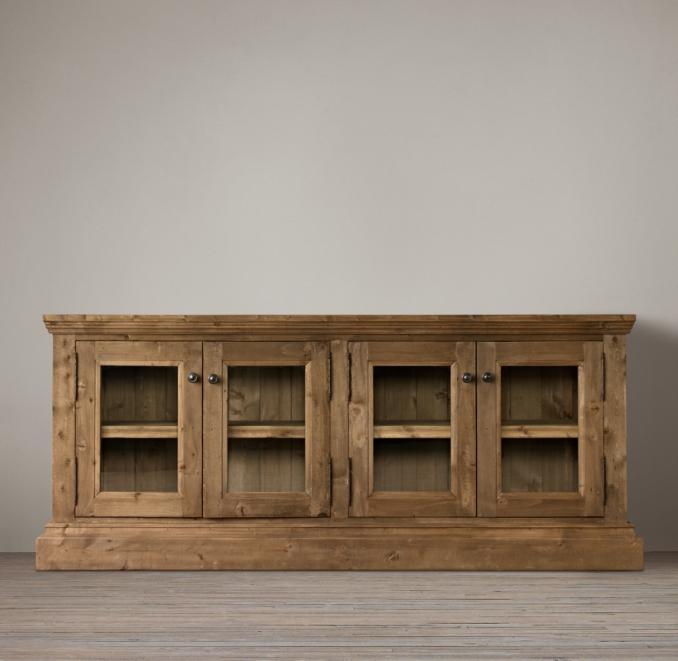 Salvaged Wood Glass Sideboard