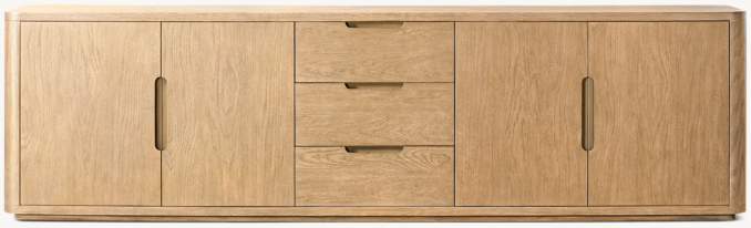 Breton 4-Door Media Console With Drawers | RH