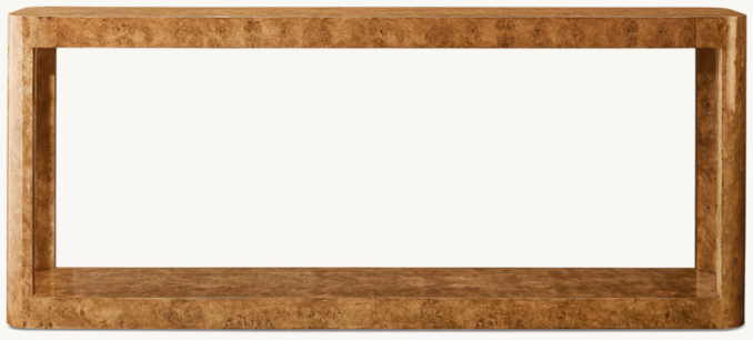 Bardot Burl Open Console Table | RH TEEN